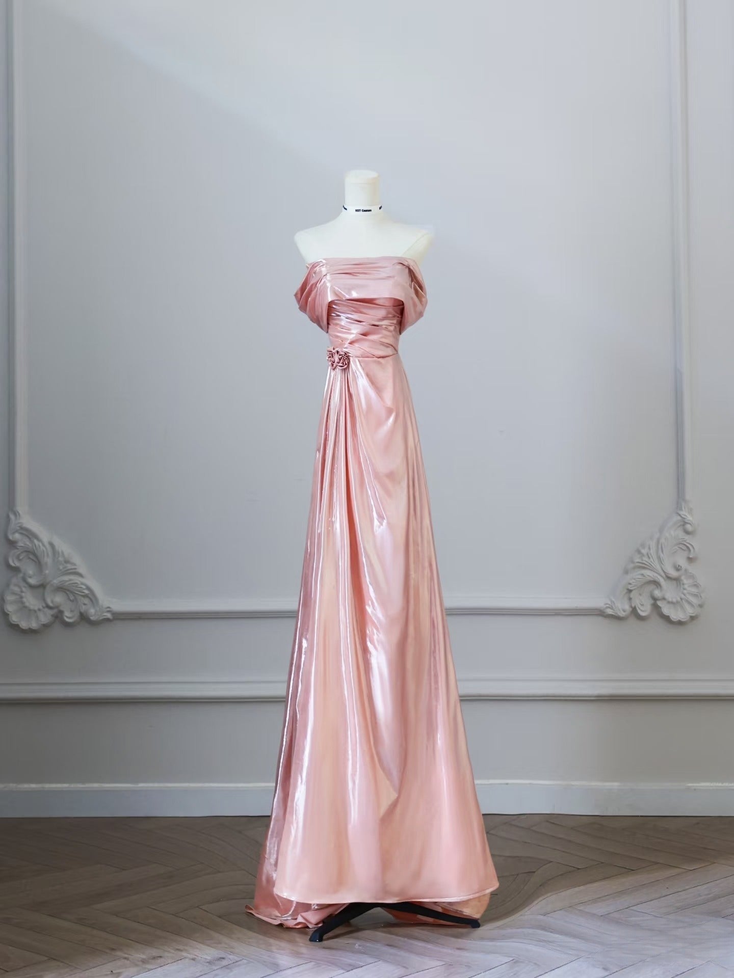 Pretty A Line Off The Shoulder Sequin Pink Long Prom Dresses Evening G ...